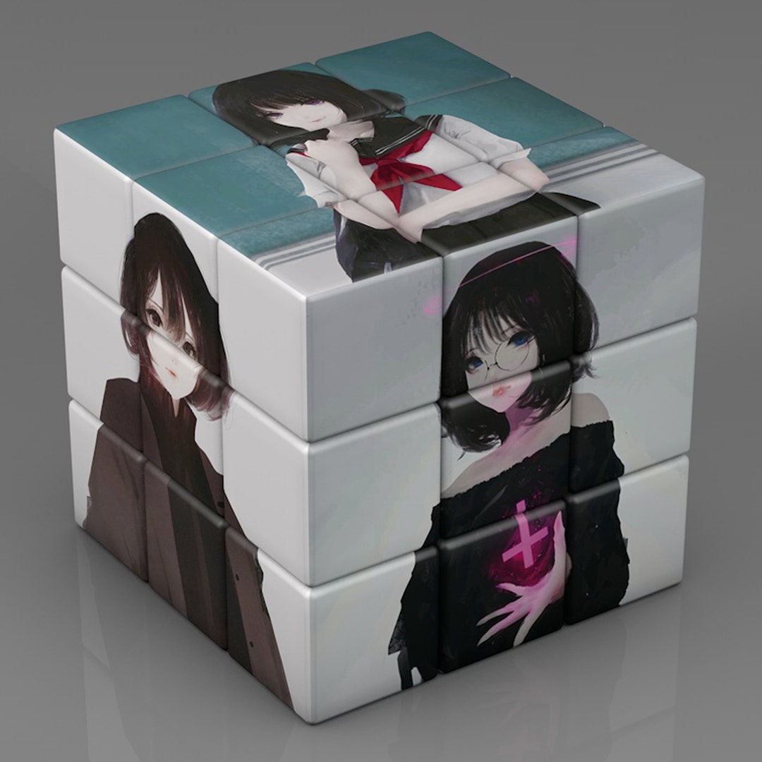 Cartoon Third-order Rubik's Cube Two-dimensional Cartoon - Etsy