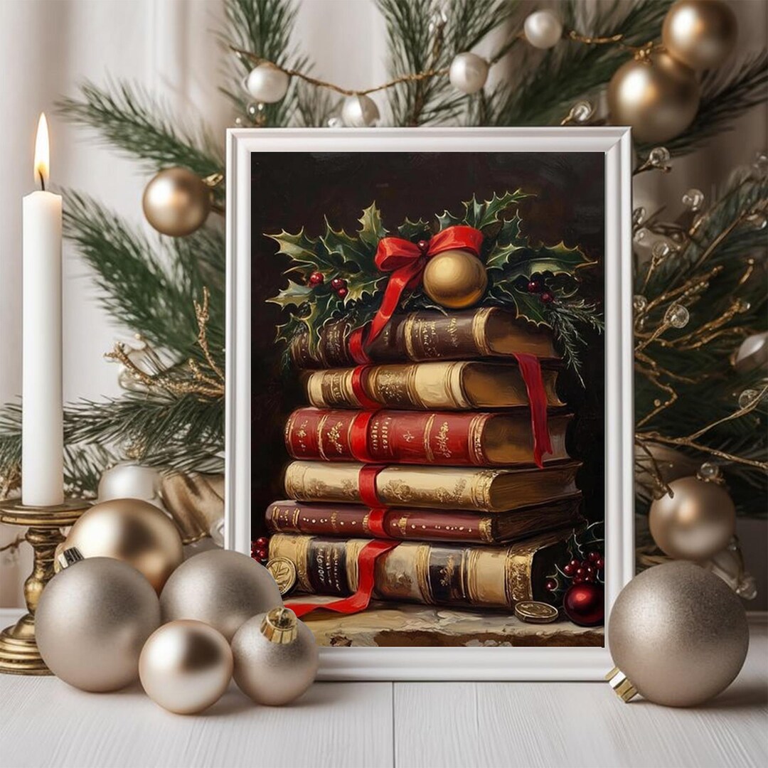 Christmas Wall Art Still Life Art Books Vintage Christmas Posters ...