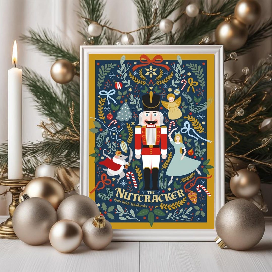 The Nutcracker Poster - Christmas Poster, Warm Christmas Decorations ...