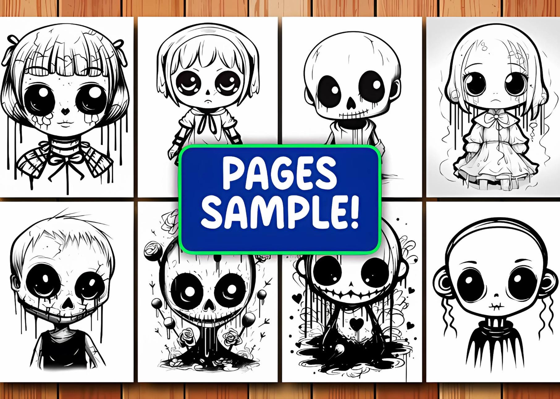 218 Cute Creepy Cutie Coloring Pages for SUGARRCREATION - Etsy