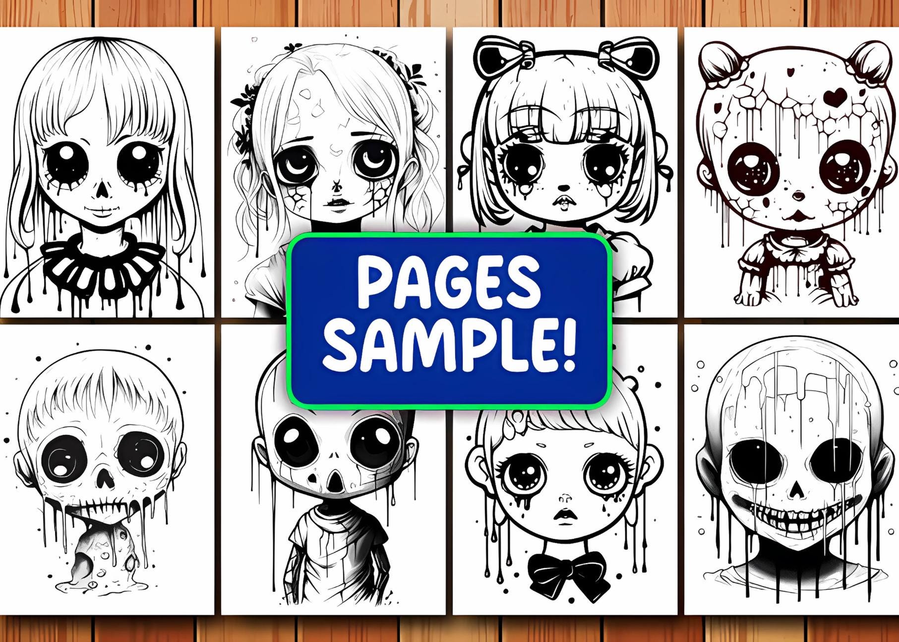 218 Cute Creepy Cutie Coloring Pages for SUGARRCREATION - Etsy