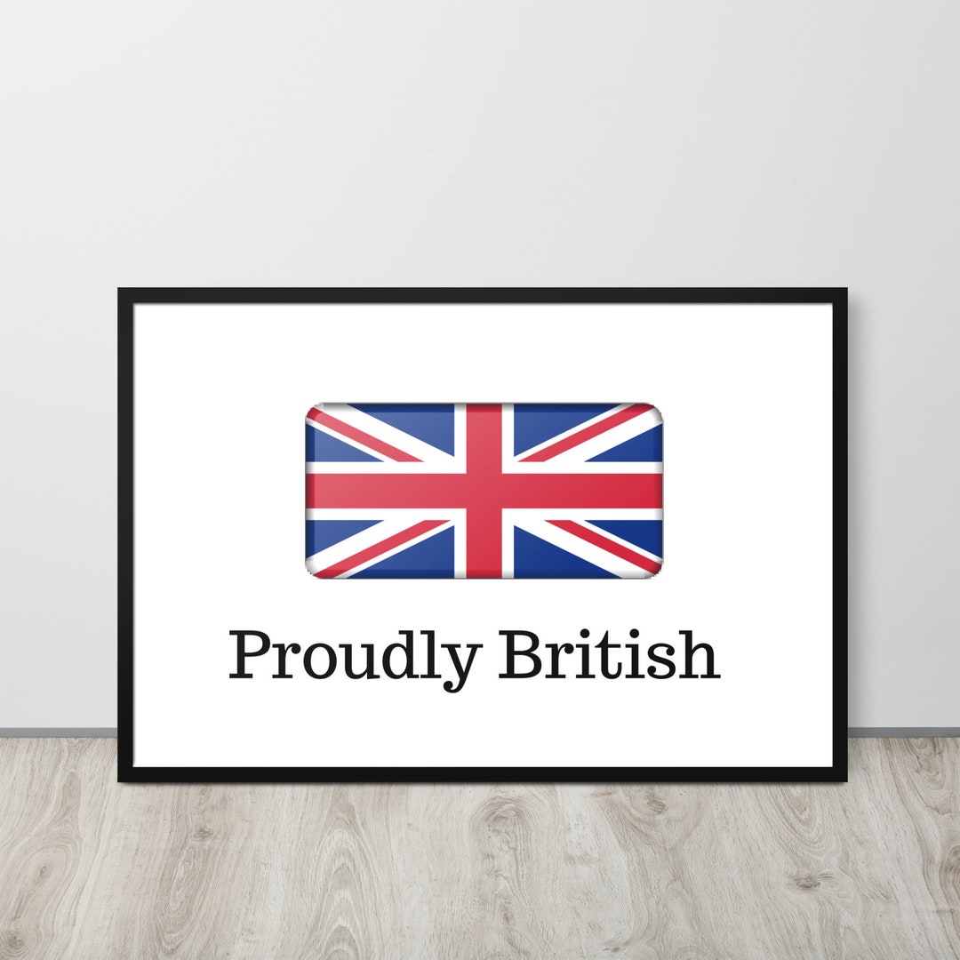 Framed Matte Paper Poster Vintage Great Britain Flag Wall Art UK Decor ...