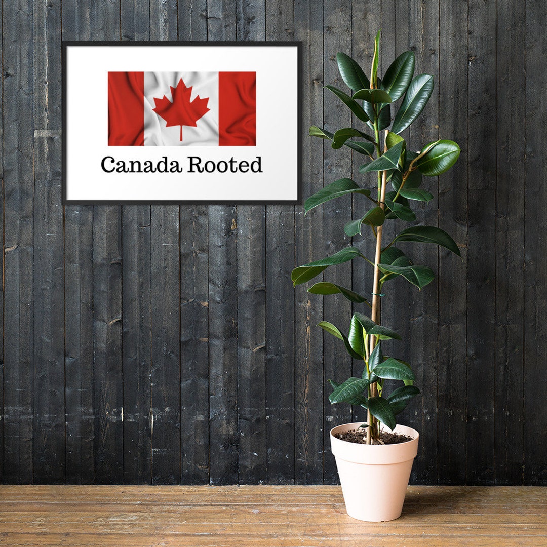 Maple Leaf Elegance Framed Matte Paper Poster for Canadian Room Decor ...