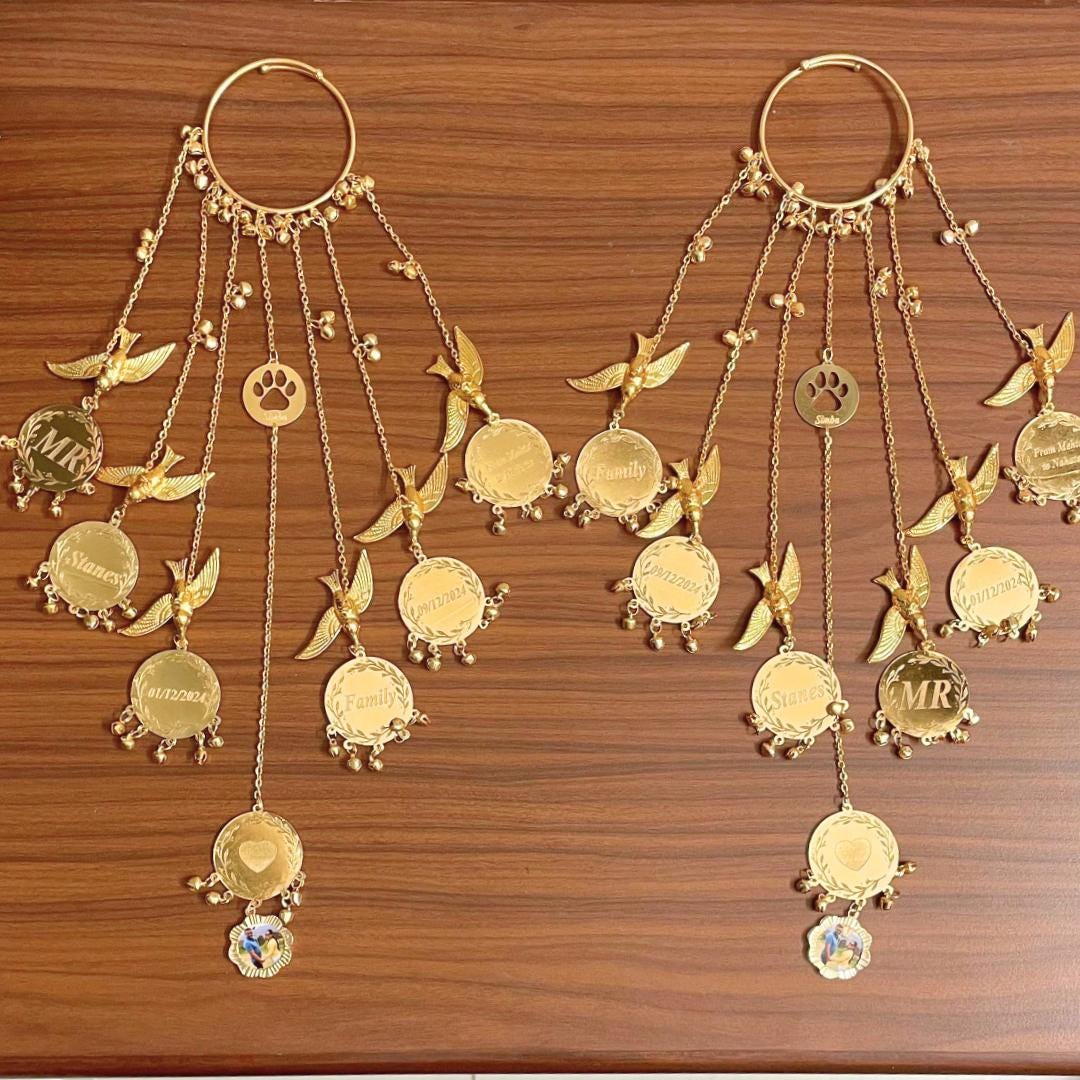 Golden Alia Bhatt Inspired Coin & Pearl Strings Bridal Kaleera ...