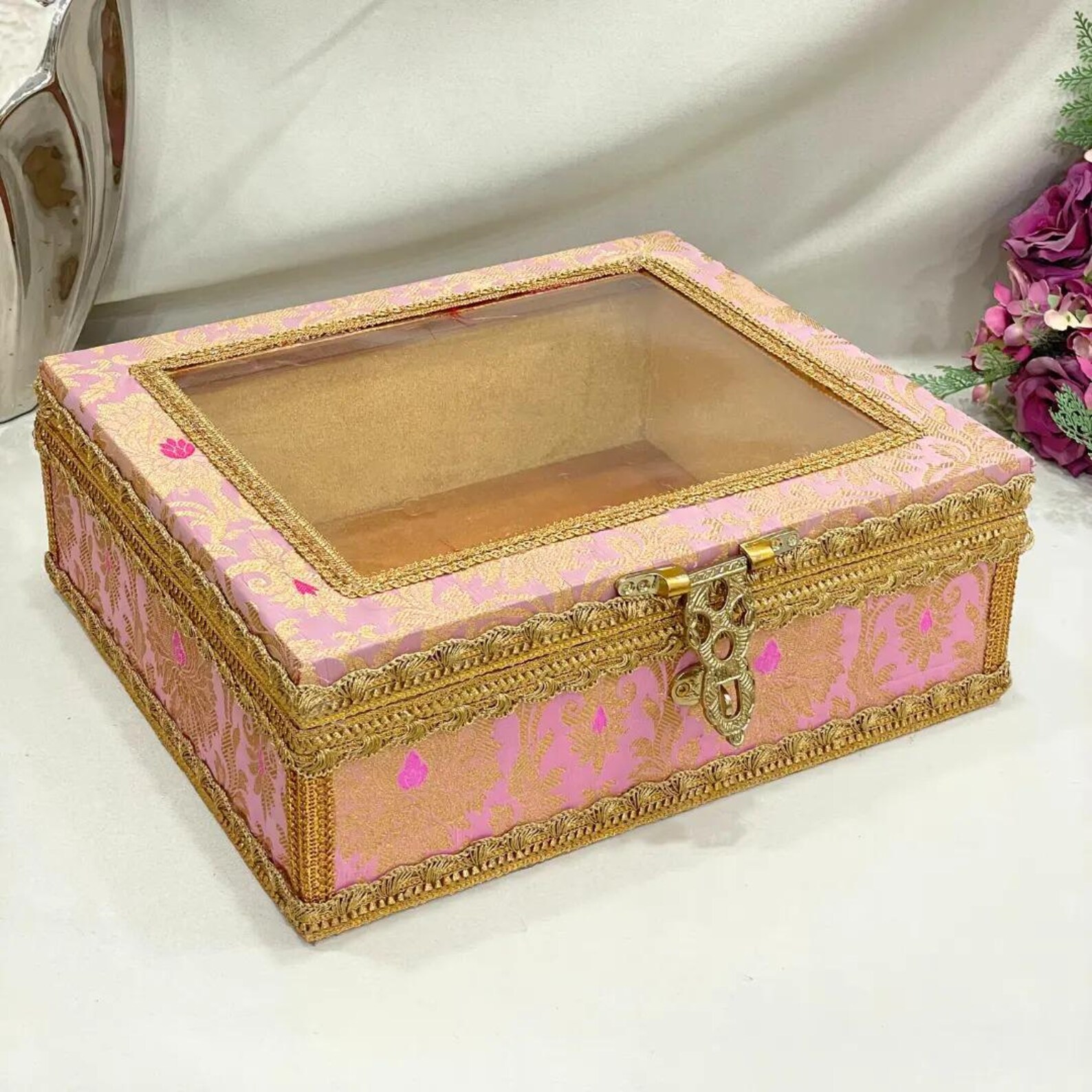 Traditional Trousseau/gift Box With See Through Top - for Saree ...