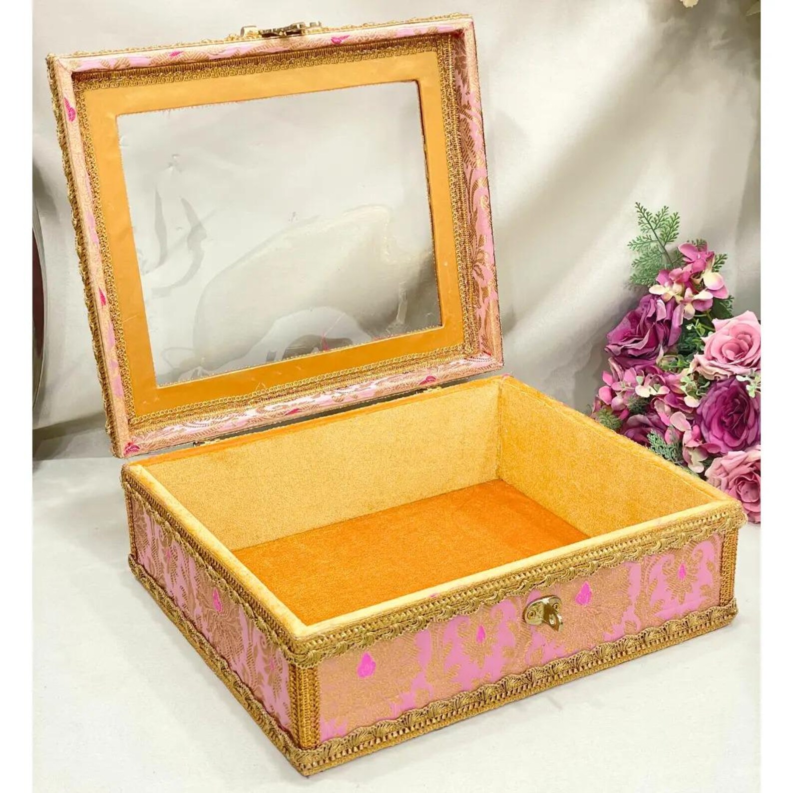 Traditional Trousseau/gift Box With See Through Top - for Saree ...
