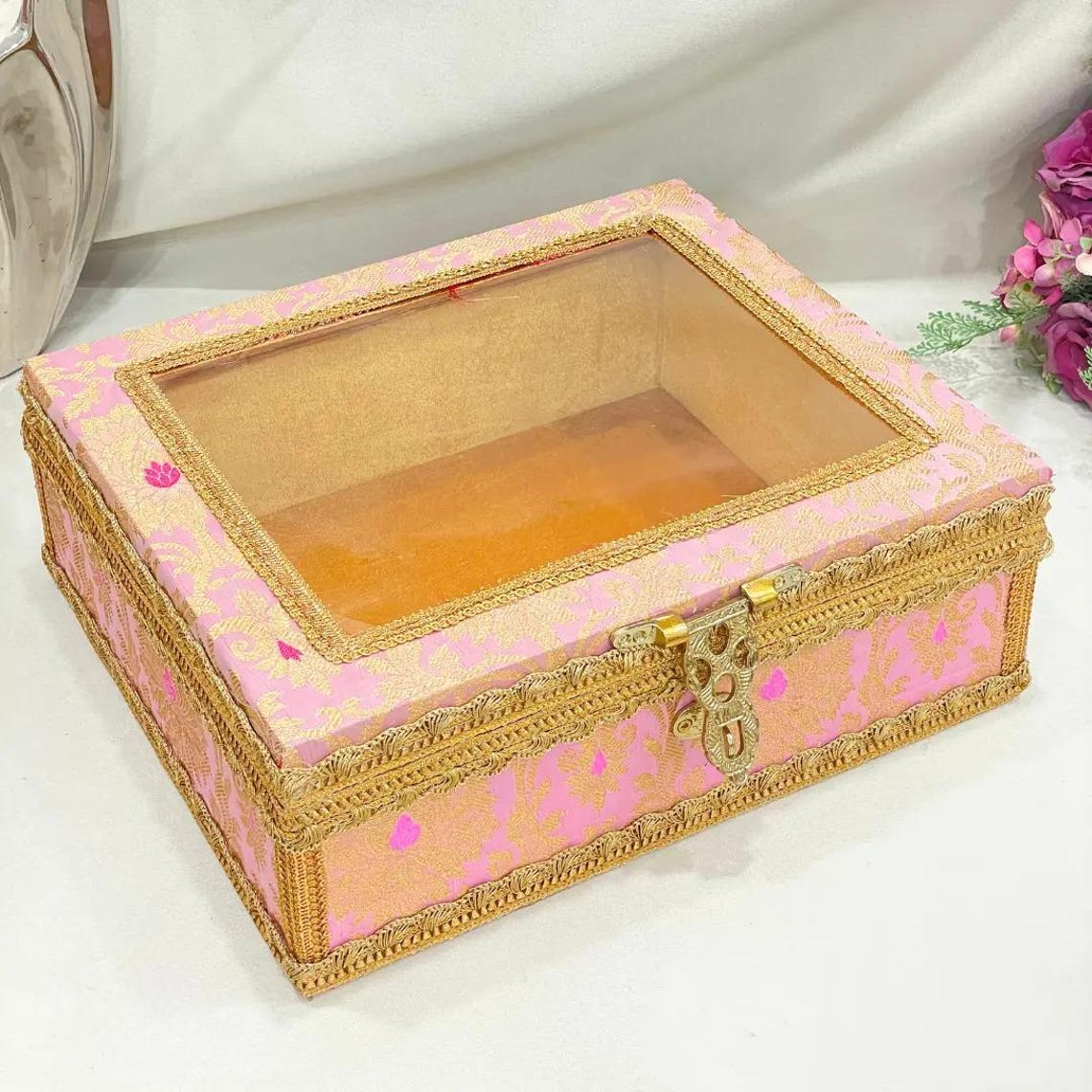 Traditional Trousseau/gift Box With See Through Top - for Saree ...