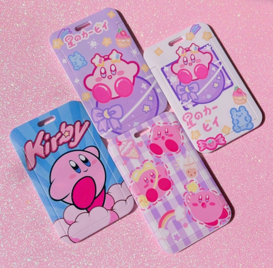 Kirby Work Badge Kirby ID Holder Kirby Keychain Kirby - Etsy