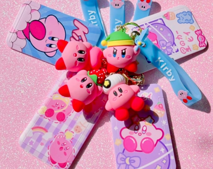 Kirby Work Badge Kirby ID Holder Kirby Keychain Kirby Figure Kirby Key ...