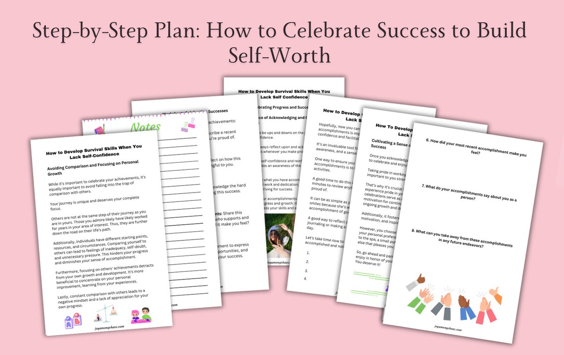 Celebrate Your Accomplishments Worksheet to Increase Self-worth Journal ...