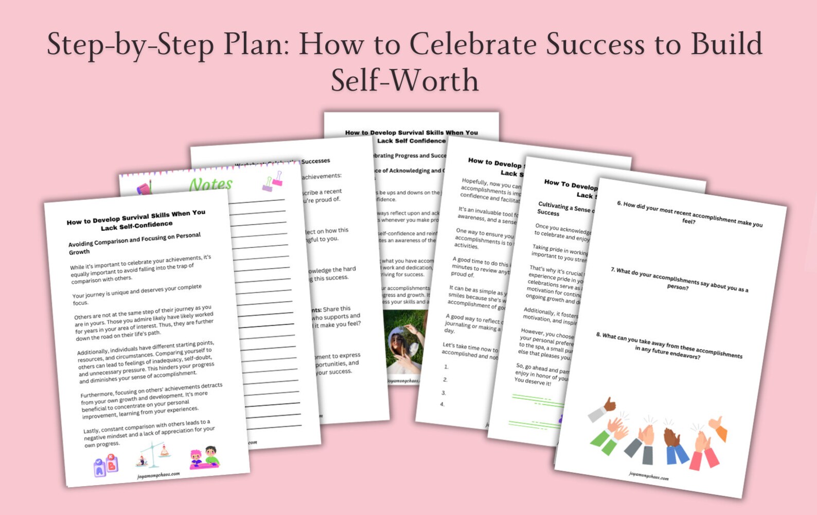 Celebrate Your Accomplishments Worksheet to Increase Self-worth Journal ...