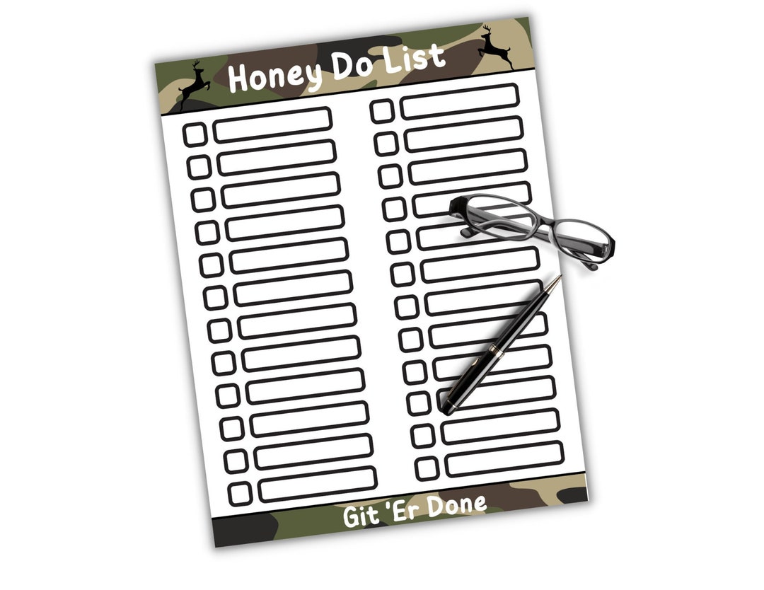 DIGITAL Checklist - Instant Download Printables - Honey Do List - Etsy