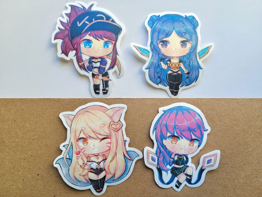 K/DA League of Legends Vinyl Sticker Set Ahri Kai'sa - Etsy