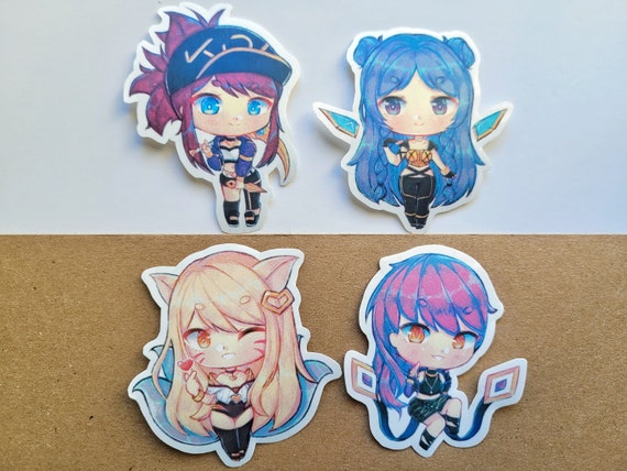 K/DA League of Legends Vinyl Sticker Set Ahri Kai'sa - Etsy