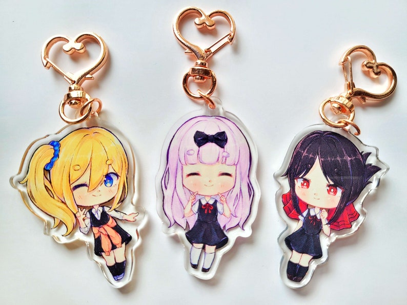 Kaguya-sama Love is War Chibi Acrylic Glitter Keychains - Etsy