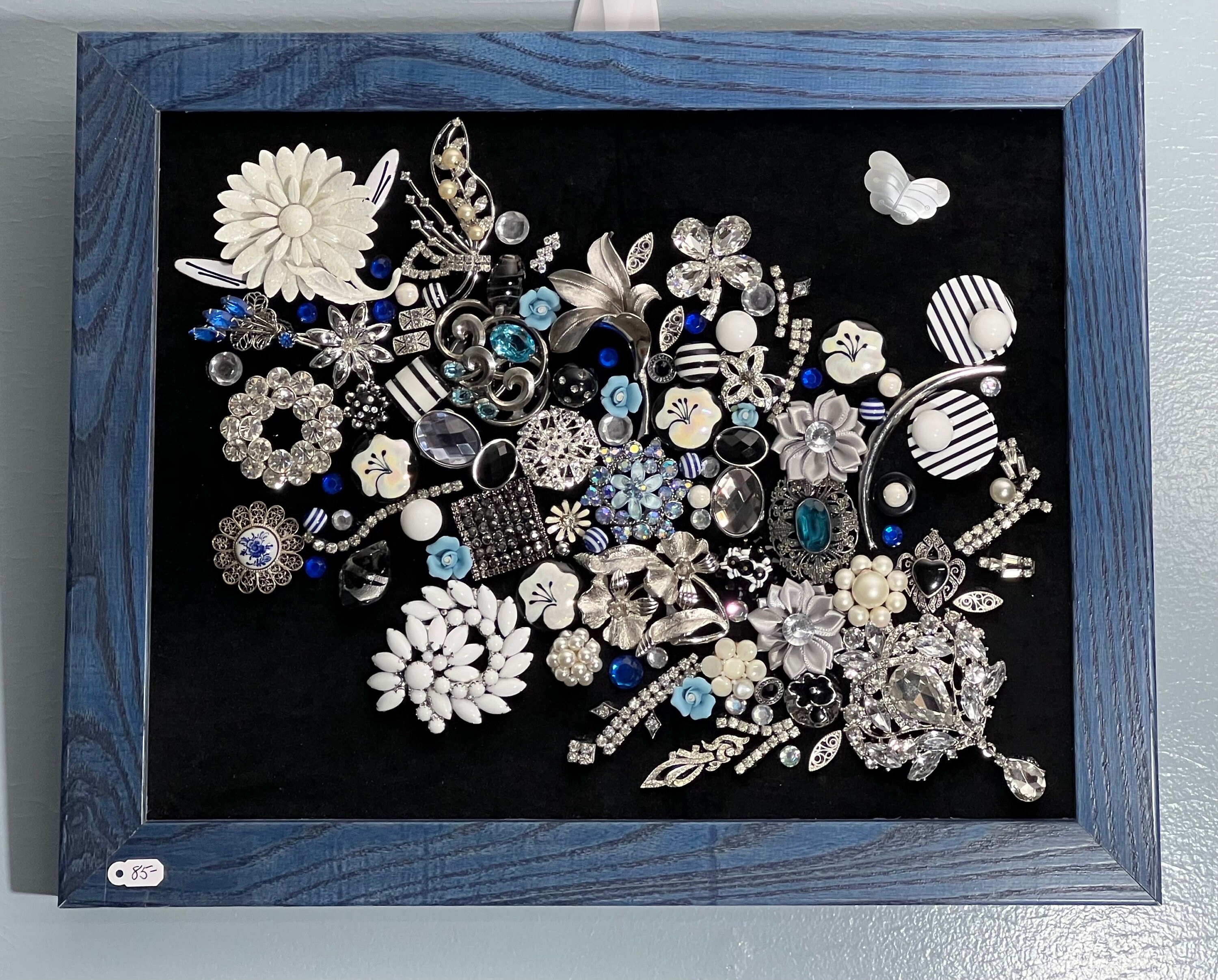 Blingy Vintage Collage Framed Art With Jewelry 5 - Etsy