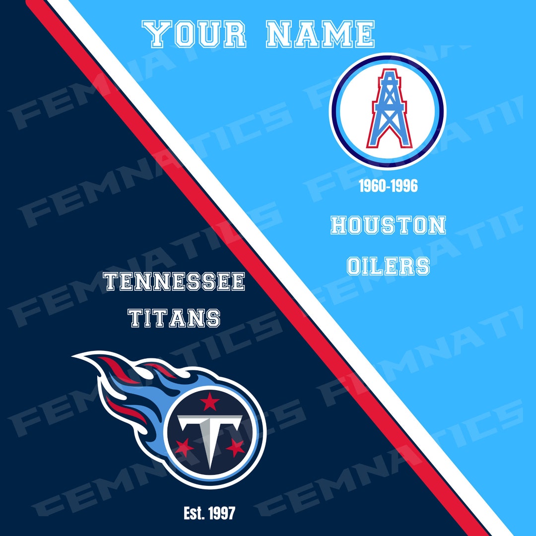 Houston Oilers/tennessee Titans Personalized Throw Blanket, Football ...