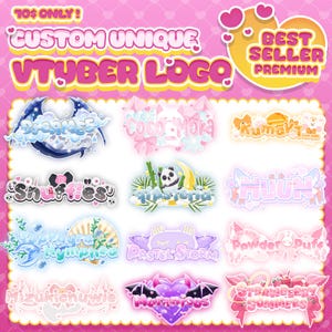 Custom Amazing Chibi Vtuber Logo | Kawaii Logo | Streamer Logo | Cute ...
