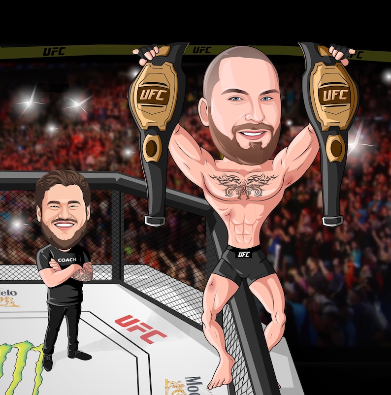 UFC Caricature Custom Sports Portrait Digital Cartoon - Etsy