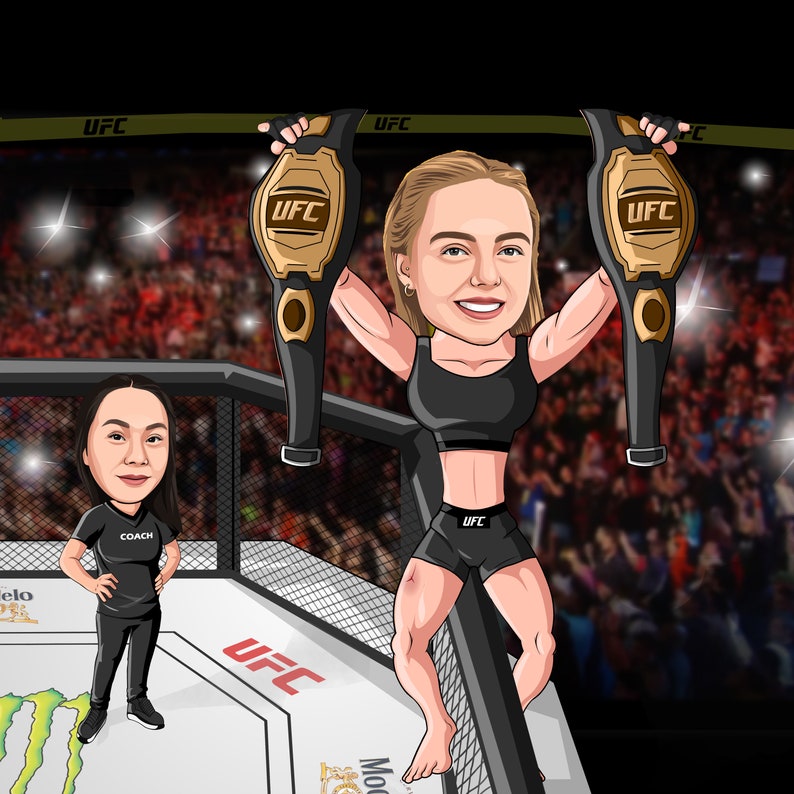 UFC Caricature, Custom Sports Portrait, Digital Cartoon Portrait, MMA ...