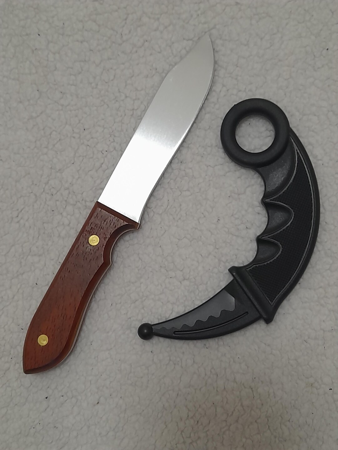 SET Aluminium Training Knife and Polypropylene Karambit Kali Arnis ...