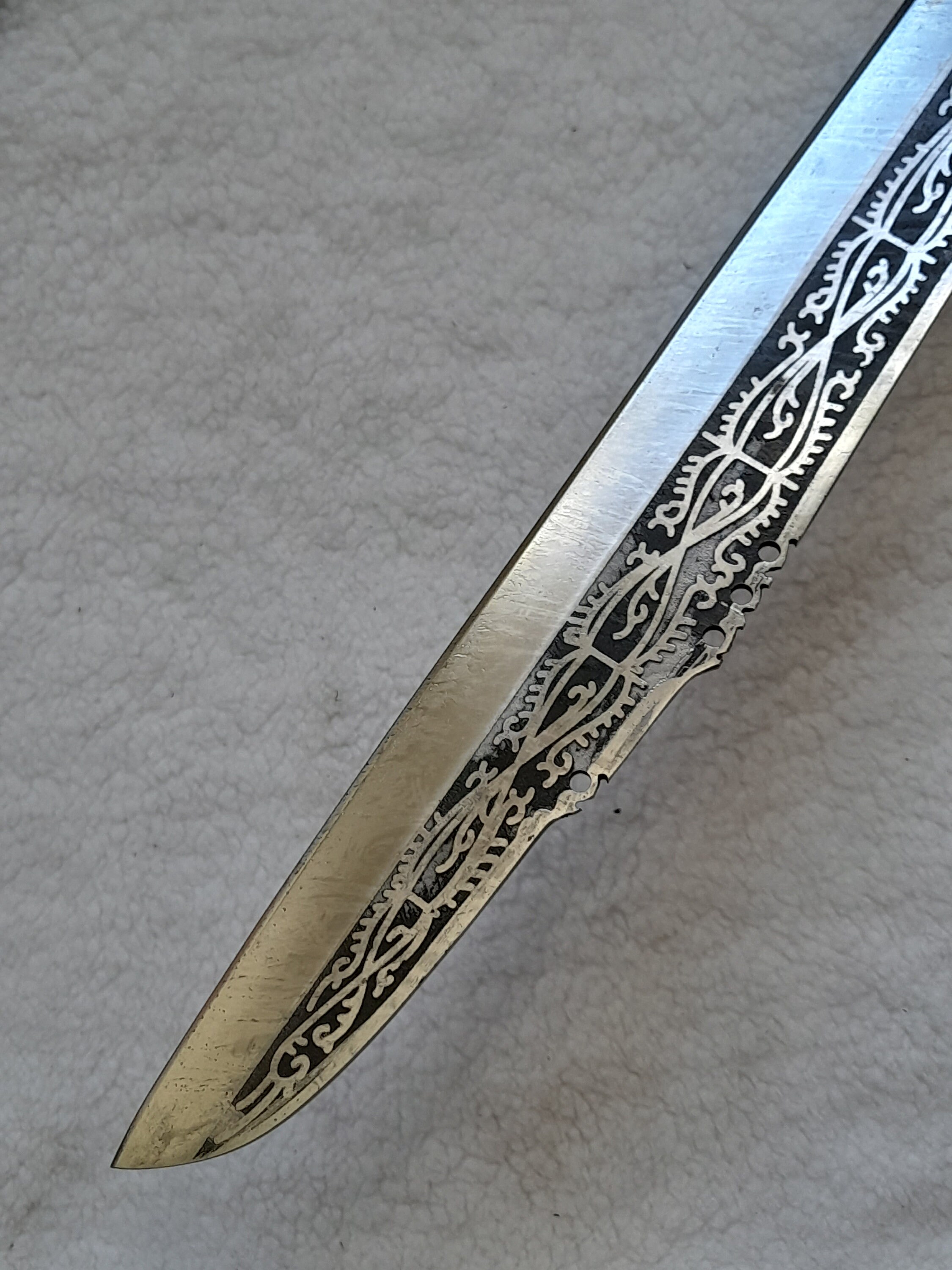 Indonesian Sword Klewang With Carved Blade With Sonokeling Rosewood ...