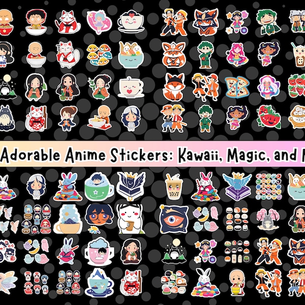 Anime Sticker Pack - Etsy