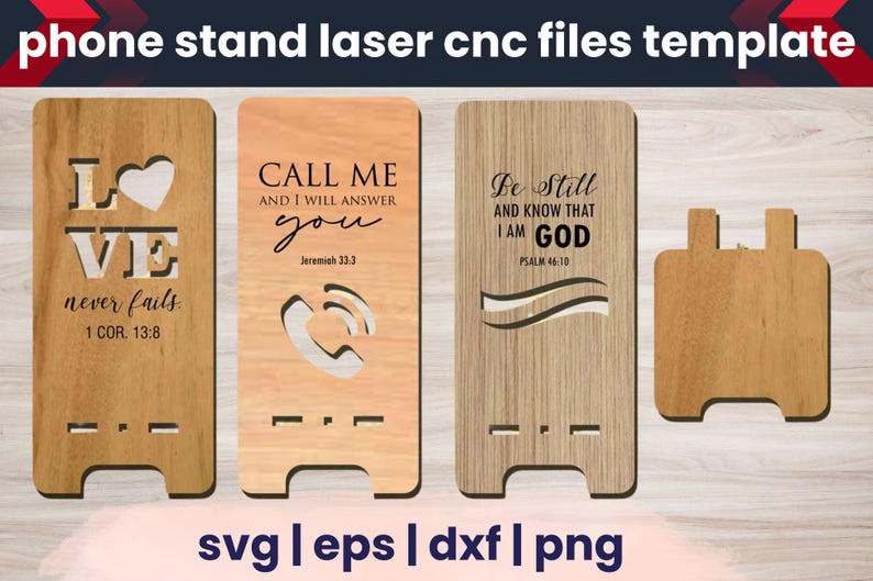 Phone Stand Laser Cut SVG | Cell Phone Stand SVG Bundle, Laser Cut ...