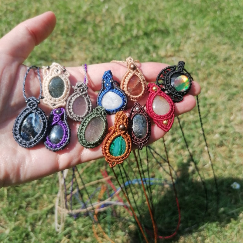 Macrame Necklace - Etsy