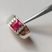 Red Ruby 925 Solid Sterling Silver Ring, Engraved Ring, Emerald Cut ...