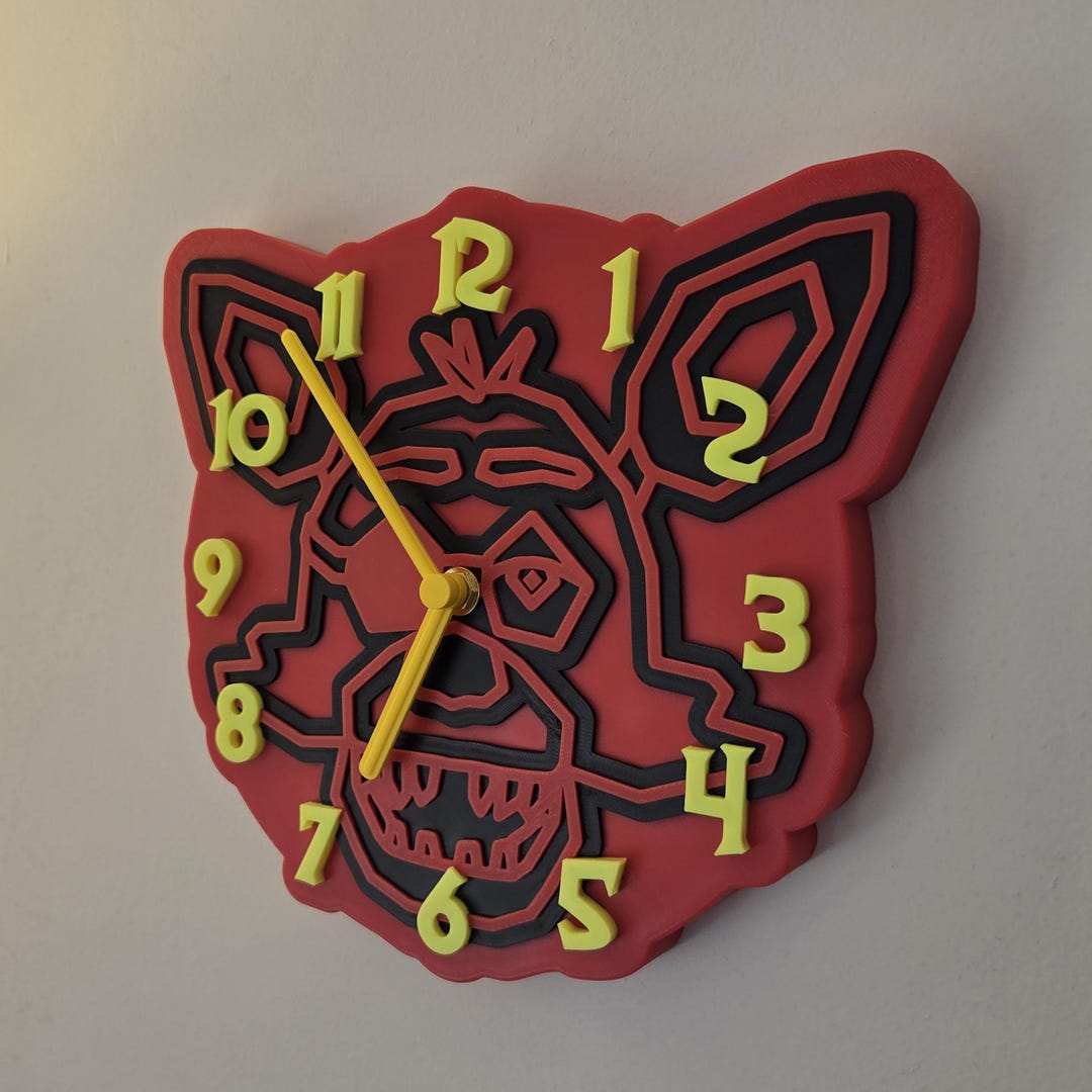 FNAF Clock - Foxy - Etsy