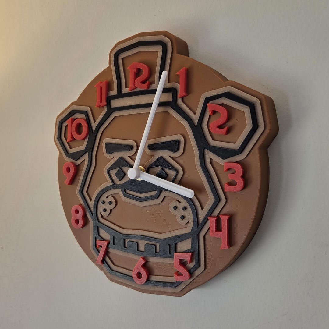 FNAF Clock - Freddy - Etsy