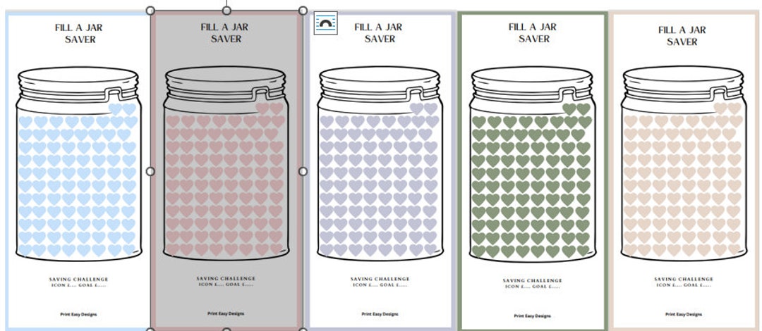 Fill a Jar Savings Challenge - Etsy