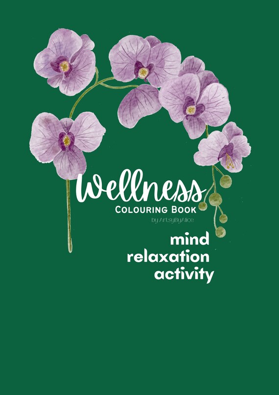 Wellness Coloring Book Emerald Green - Etsy