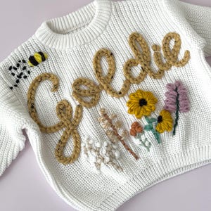 Custom Design Jumper,personalised Sweater,hand Embroidered Sweater,baby ...