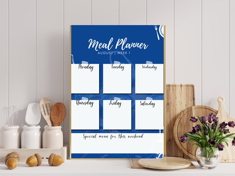 Weekly Meal Planner, Editable Weekly Meal Planner - Etsy