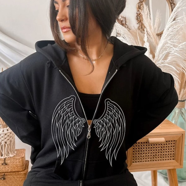 Angel Wings Hoodie - Etsy