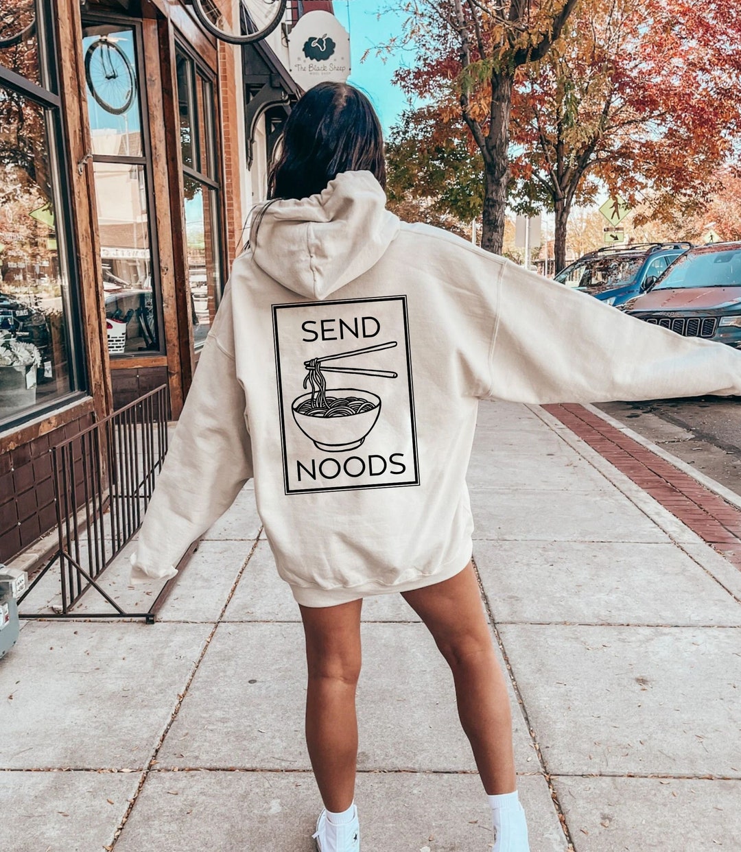 Send Noods Hoodie, Ramen Noodle Lover Sweatshirt, Hoodie With Words on ...