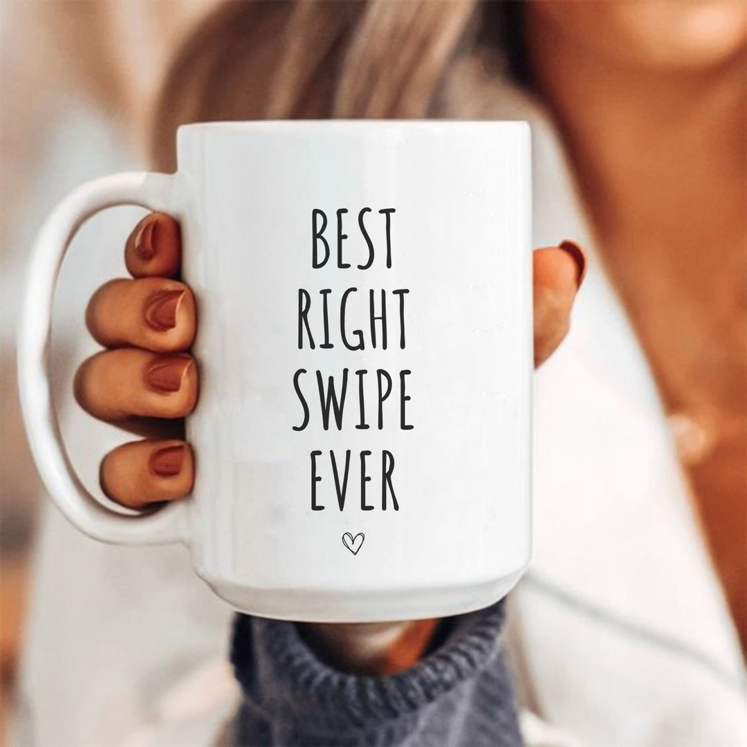Swipe Right Mug, Husband Wife Boyfriend Girlfriend Gift, Valentines Day ...