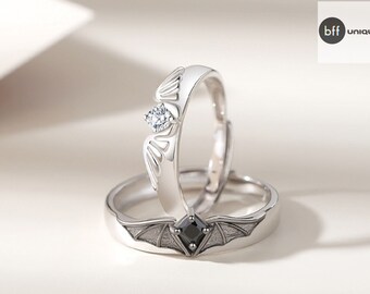 Angel and Devil Couple Rings - Etsy