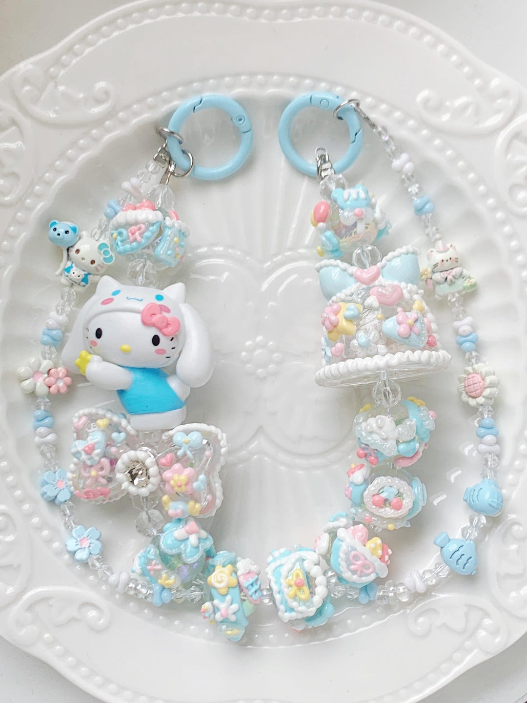 Authentic Sanrio Characters,kawaii Kpop Phone Charm–keychain, Beaded ...
