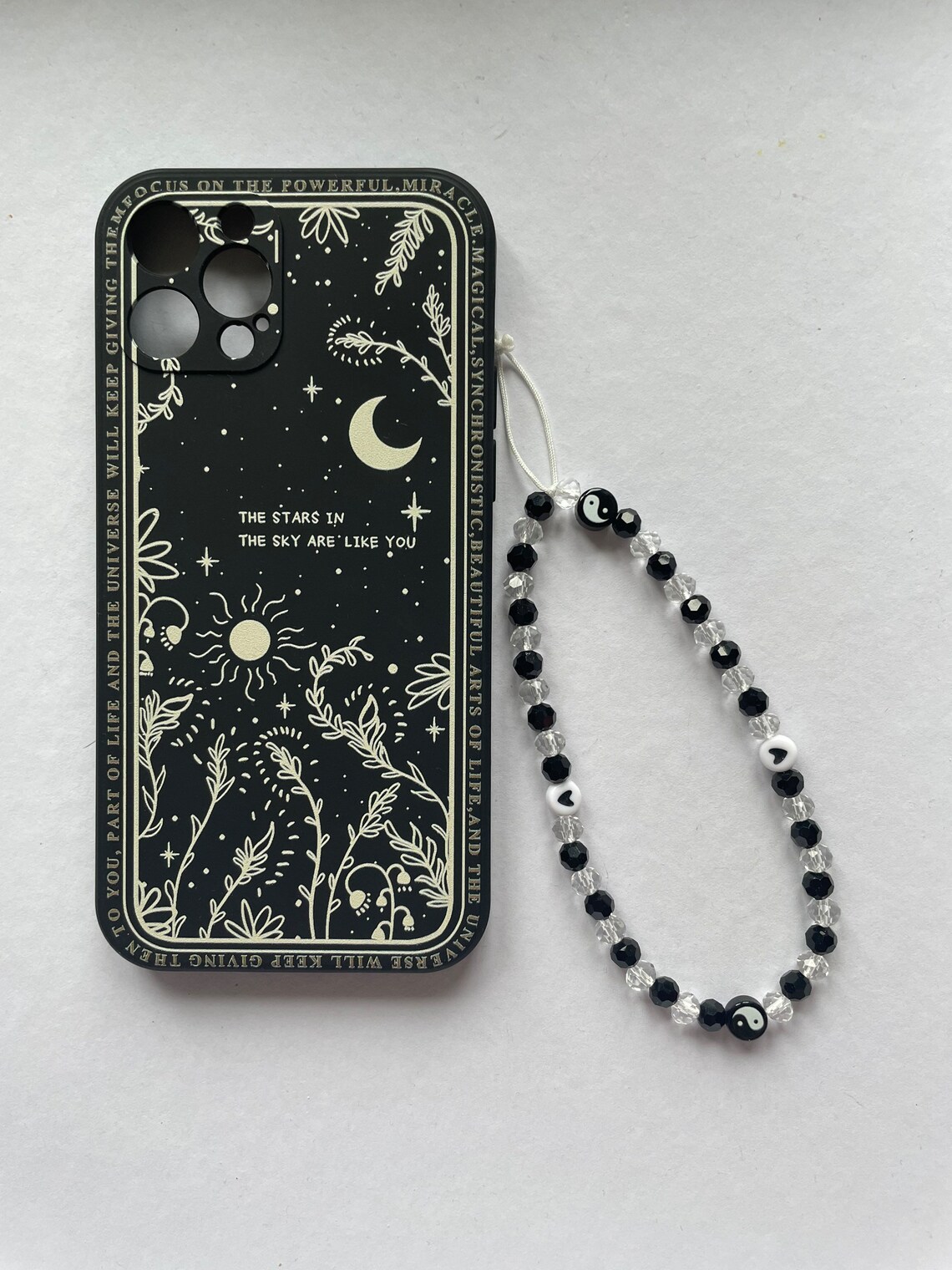 Yin-yang Symbol Handmade Phone Charm. Phone Accessories. - Etsy