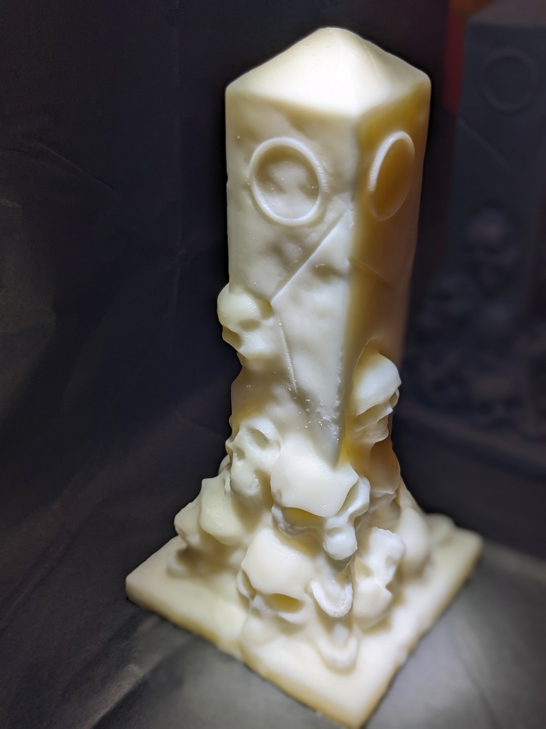 Skull Obelisk Pillar Candle - Etsy