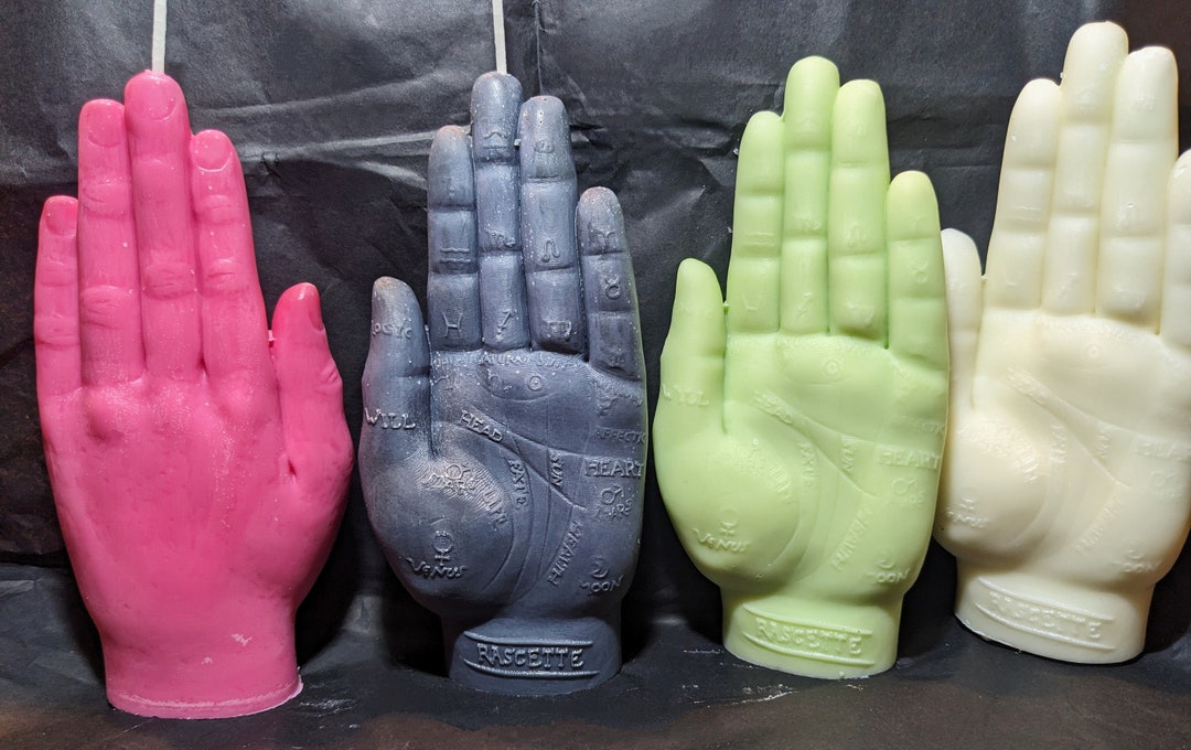 Chiromancy Hand Fortune Palmistry Map Vegan Soy Wax Pillar Candle - Etsy