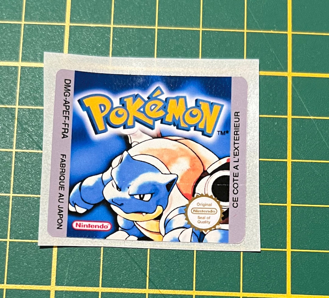 Pokemon Blue GBC Detachable Self-detachable Sticker - Etsy