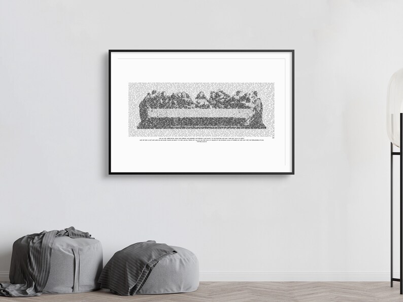 The Last Supper - Script Art From Bible Verses - Matthew 26 | WHITE ...