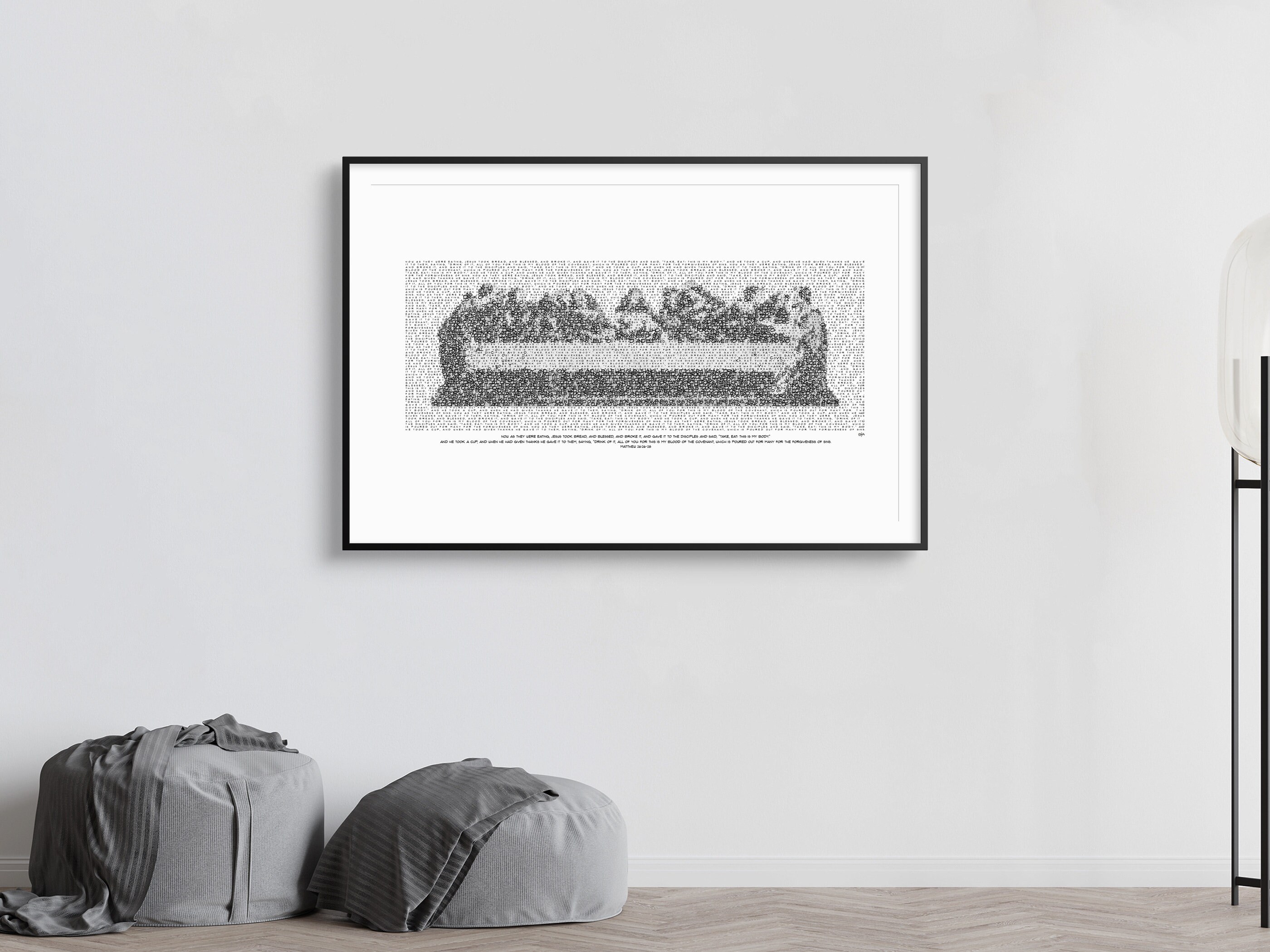 The Last Supper Script Art From Bible Verses Matthew 26 - Etsy Ireland