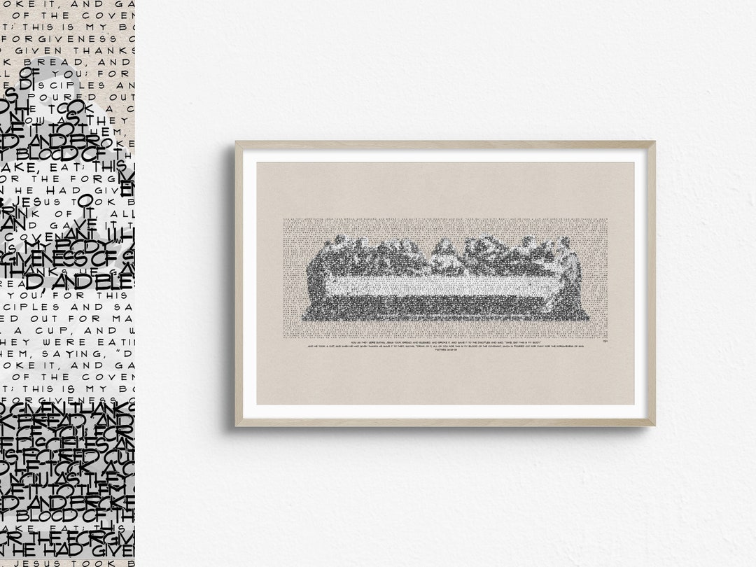 The Last Supper Word Art From Bible Verses Matthew 26 - Etsy