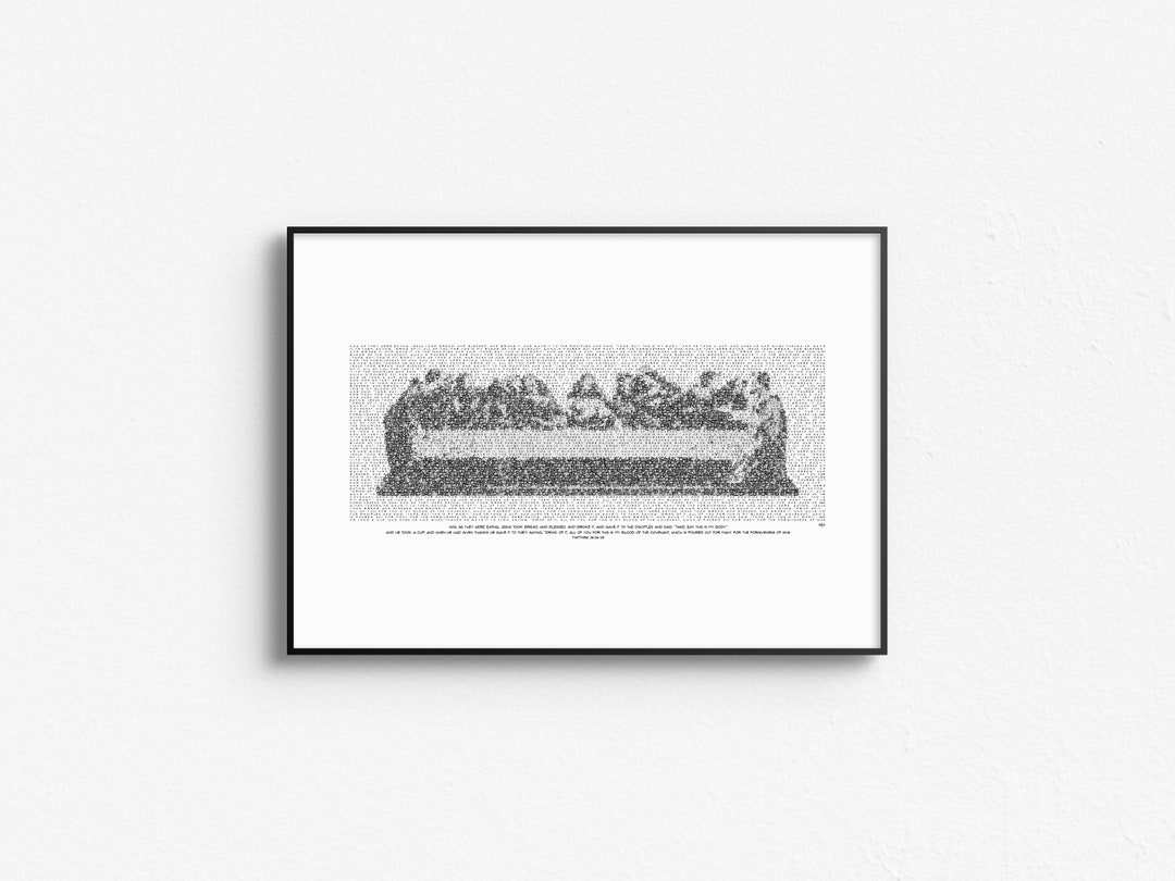 The Last Supper - Script Art From Bible Verses - Matthew 26 | WHITE ...