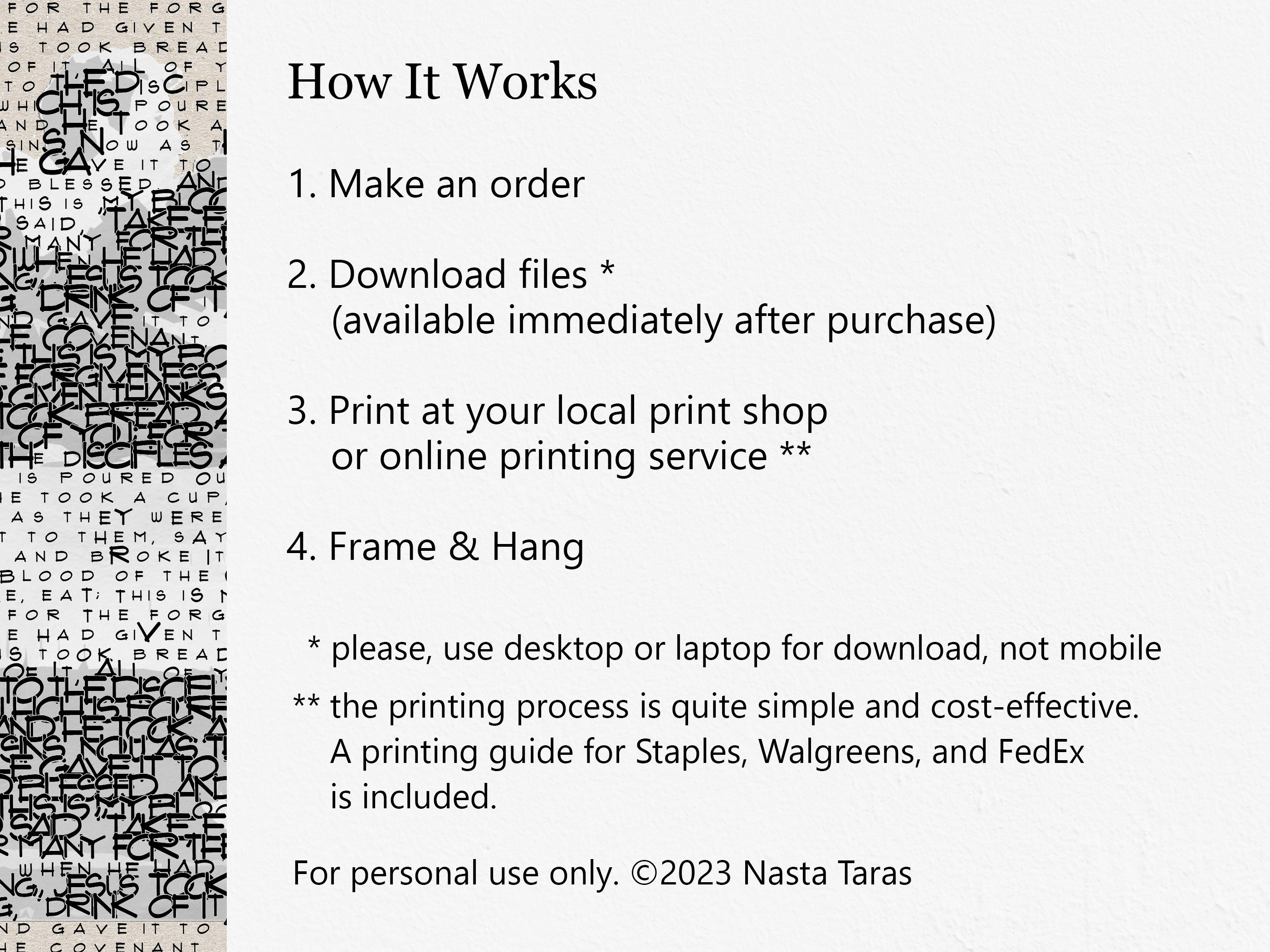 The Last Supper - Word Art From Bible Verses - Matthew 26 | SAND ...